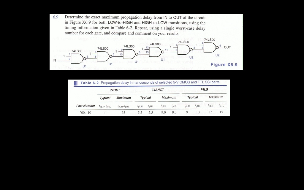 6 9 Determine The Exact Maximum Propagation Delay From In To Out Of The