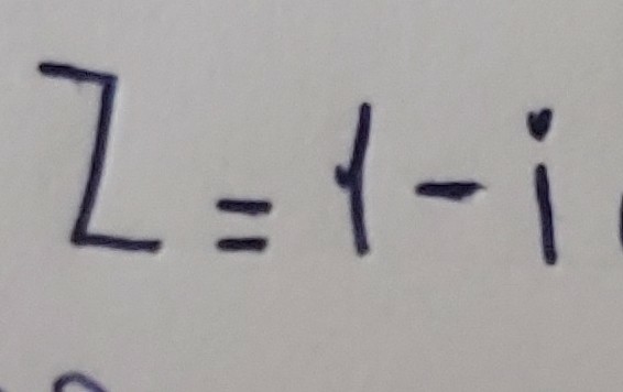 SOLVED: Z=1-i