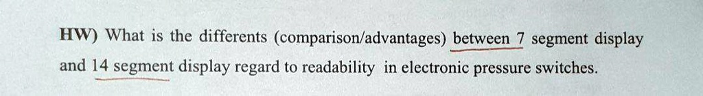 Solved Hw What Is The Differents Comparison Advantages Between 7