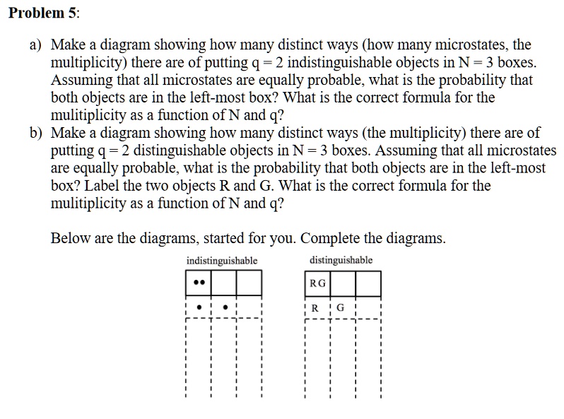 Problem 5: a) Make a diagram showing how many distinct ways (how many ...