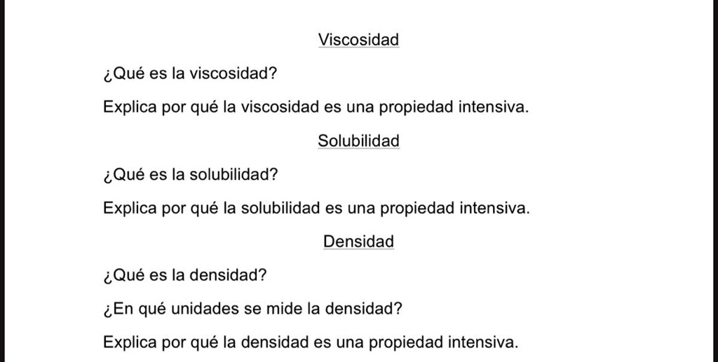 SOLVED: Ayúdenme, solo tengo q responder esas preguntas:( Viscosidad ... SOLVED: Ayúdenme, solo tengo q responder esas preguntas:( Viscosidad ...