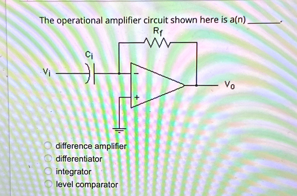 The operational amplifier circuit shown here is a(n) Rf Vi Ci ) + Vo ...