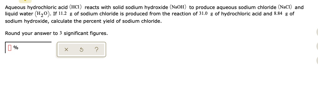 Aqueous hydrochloric acid (HCI) reacts with solid sod… - SolvedLib