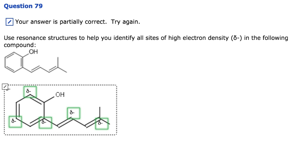 Solved Question 79 Your Answer Is Partially Correct Try Again Use