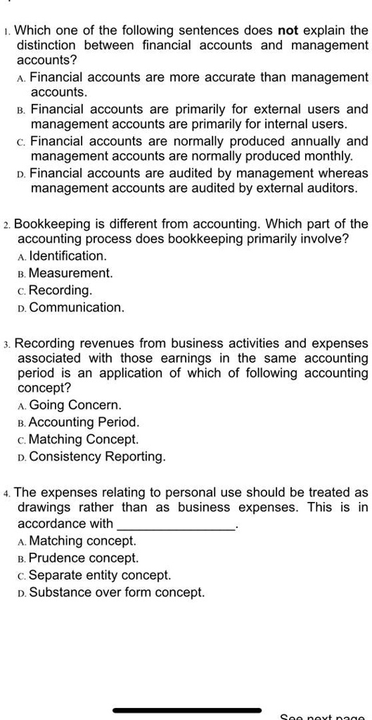 1. Which one of the following sentences does not explain the ...