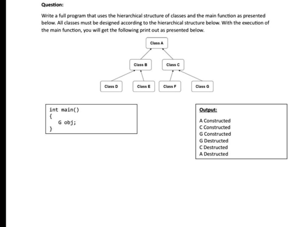 SOLVED: Texts: Answer: Write a full program that uses the hierarchical structure of classes and ...