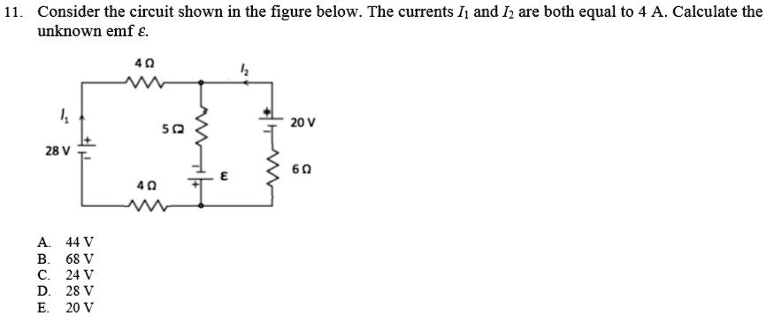 SOLVED: 11. Consider the circuit shown in the figure below. The currents Ii and Iz are both ...