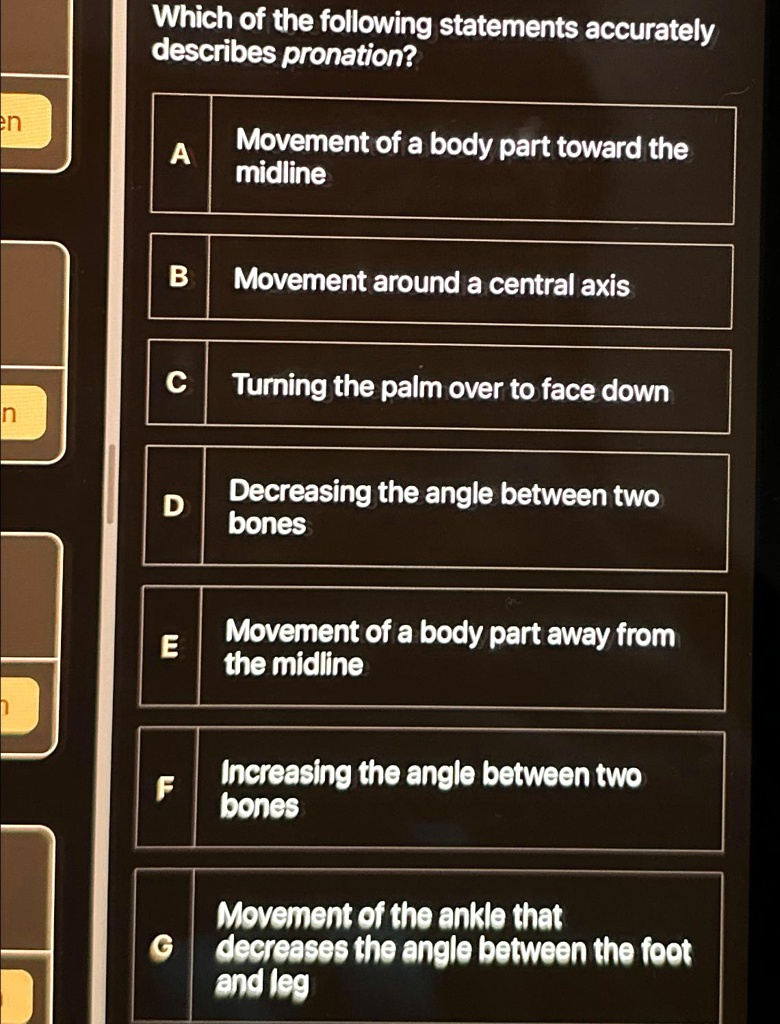 SOLVED: Which of the following statements accurately describes ...