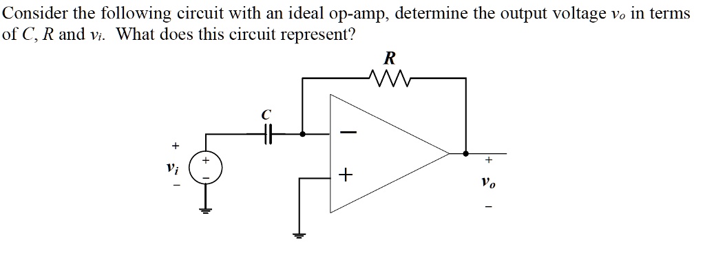 SOLVED: Consider the following circuit with an ideal op-amp, determine the output voltage vo in ...