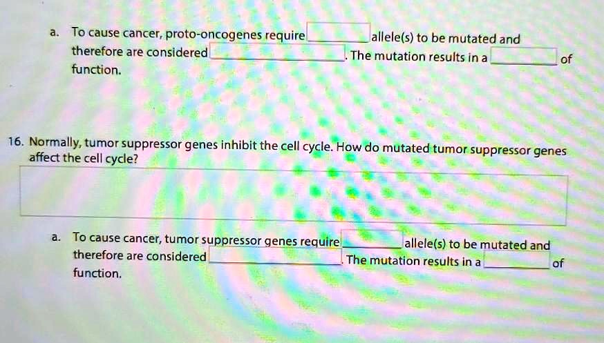 Solved To Cause Cancer Proto Oncogenes Require Therefore Are