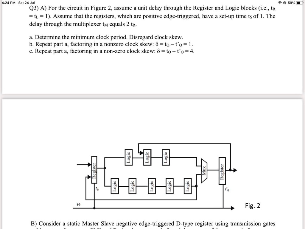 424 pm sat 24 jul q3 a for the circuit in figure 2 assume a unit delay ...