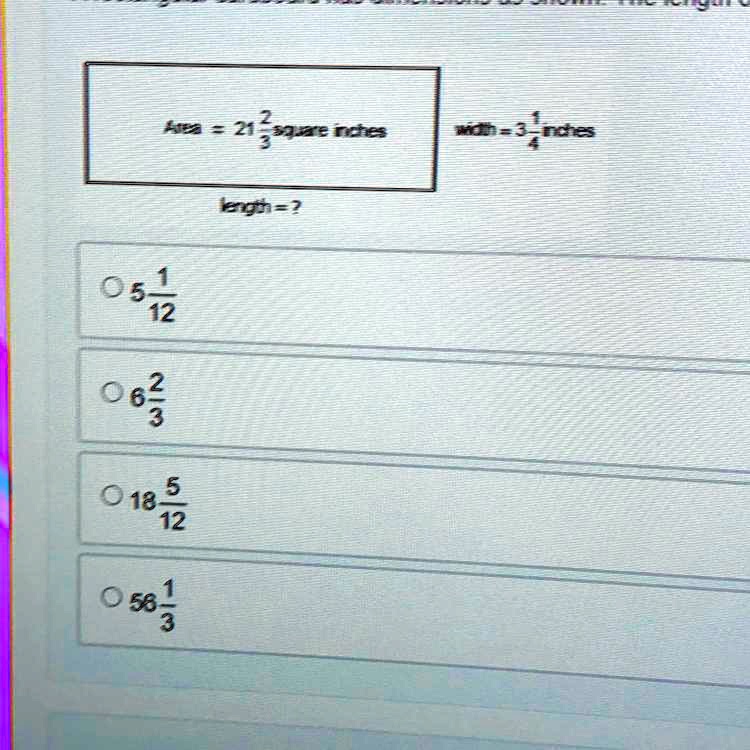 SOLVED: A rectangular cardboard has dimensions as shown. The length of ...