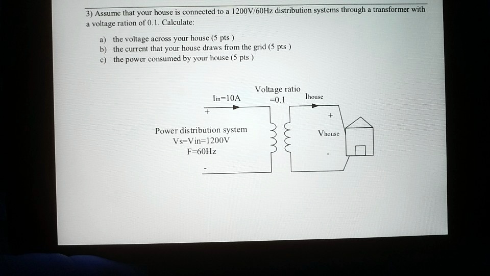 SOLVED: Assume that your house is connected to a 1200V/60Hz ...
