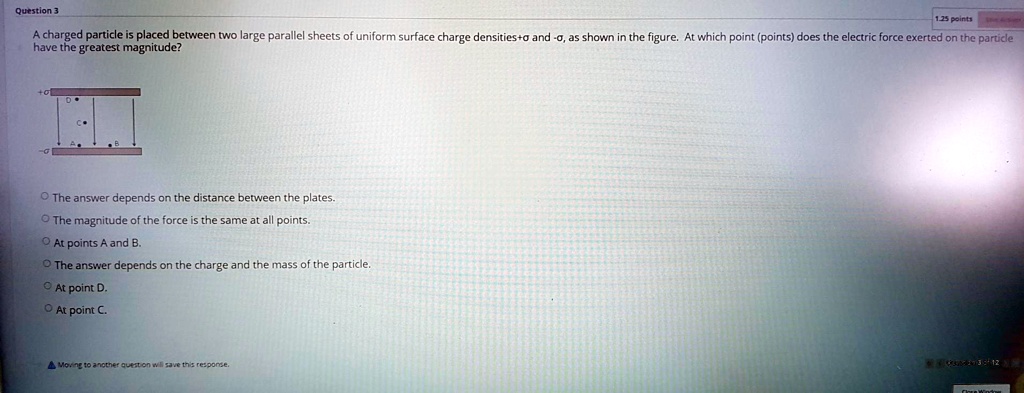 SOLVED:Detettlon ? 13ec charged particle placed between two large parallel sheets uniform ...