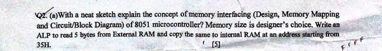 SOLVED: Q1. With a neat sketch, explain the concept of memory interfacing design (Memory Mapping ...