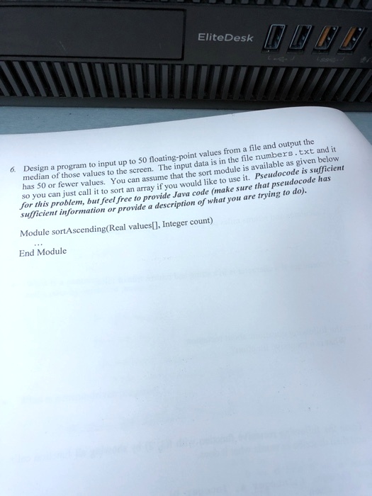 Solved Java Elitedesk Module Sortascendingreal Values Integer Count Implementation Of 9891