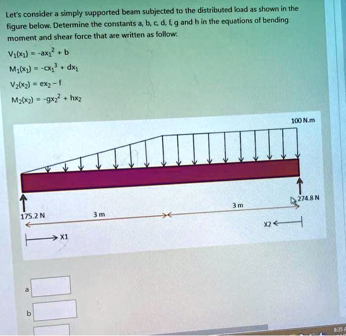 SOLVED: please answer the question in the figure below.Let's consider a simply supported beam ...