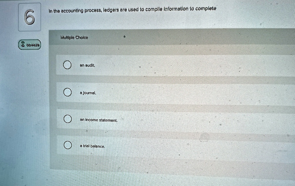in the accounting process ledgers are used to compile information to complete multiple choice an ...