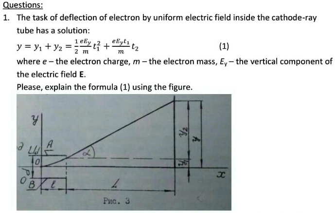 SOLVED:Questions: The task of deflection of electron by uniform ...