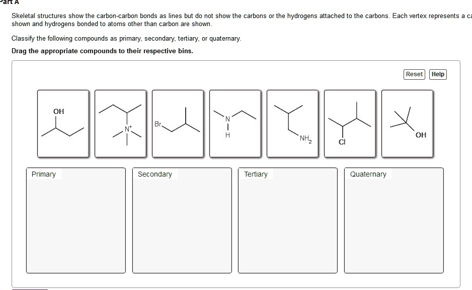 Skeletal structures show the carbon-carbon bonds as lines but do not ...