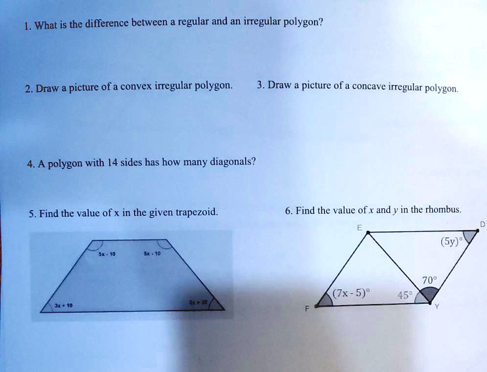 1 what is the difference between a regular and an irregular...