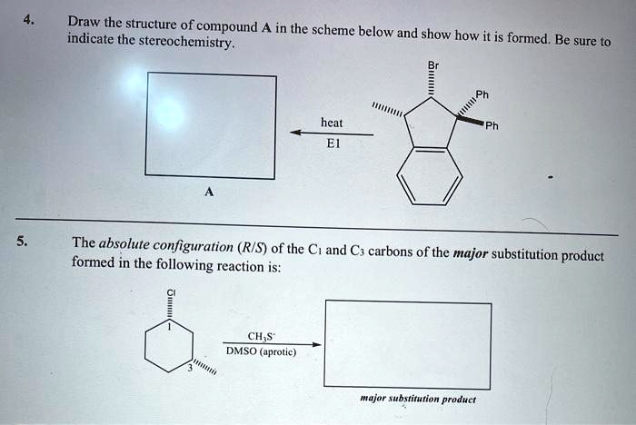 SOLVED:Draw the structure of compound A in the scheme below indicate ...