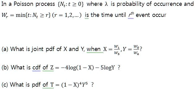 in a poisson process ntt 2 0 where probability of occurrence and w mint ...