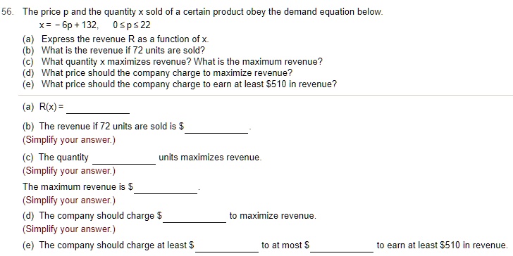 SOLVED:The price and the quantity x sold of certain product obey the ...