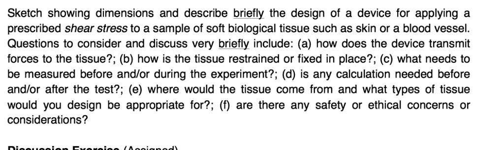 SOLVED: Sketch showing dimensions and describe briefly the design of a ...
