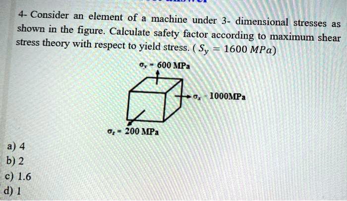 SOLVED: 4-Consider an element of a machine under 3- dimensional ...