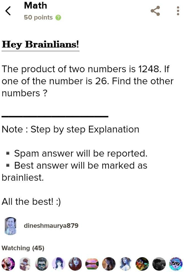 product133848hcf26 the numbers are of the form26a 26bwhen a and b are ...