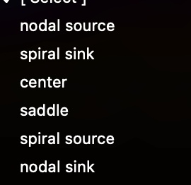 SOLVED: nodal source spiral sink center saddle spiral source nodal sink