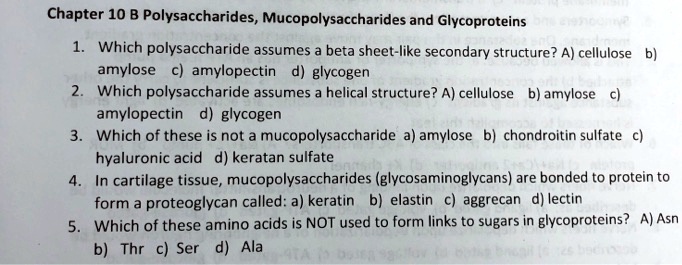 chapter 10 b polysaccharides mucopolysaccharides and glycoproteins ...