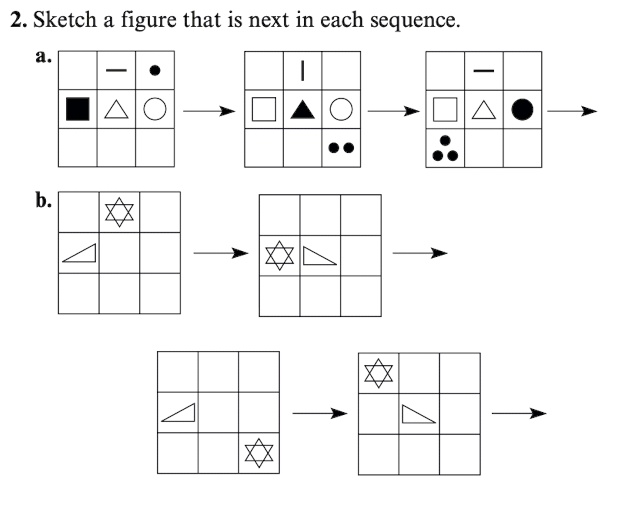SOLVED: 2. Sketch a figure that is next in each sequence a. b.