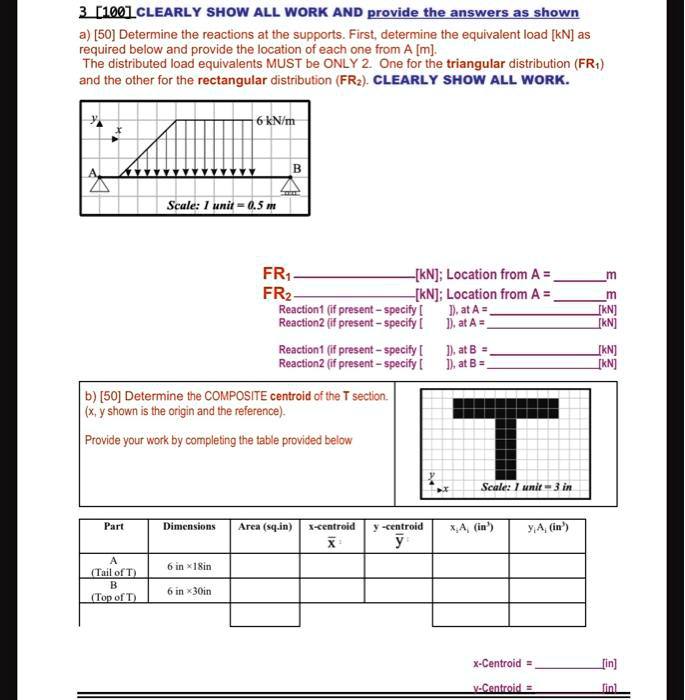 SOLVED: 3 [1O0LCLEARLY SHOW ALL WORK AND providethe answers as shown a ...
