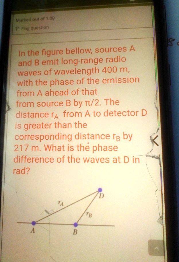 marked out af00 fine ueetion in the figure bellow sources a and b emit ...