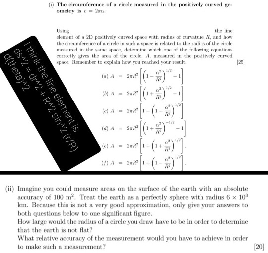 SOLVED: #Note: I'm not sure about the equation of line element in 2D ...