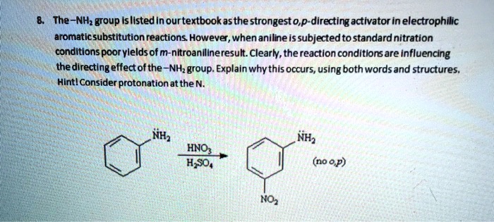 8. The -NH2 group is listed in our textbook as the strongest o,p ...