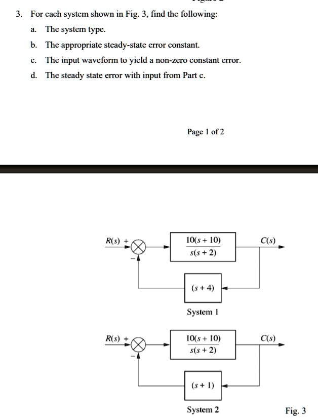 SOLVED: For each system shown in Fig. 3, find the following: a. The ...