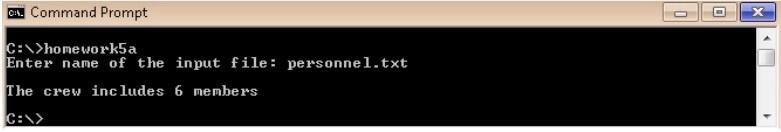 SOLVED: Problem 5A (50 points) JAVA Data format: We refer to crew ...