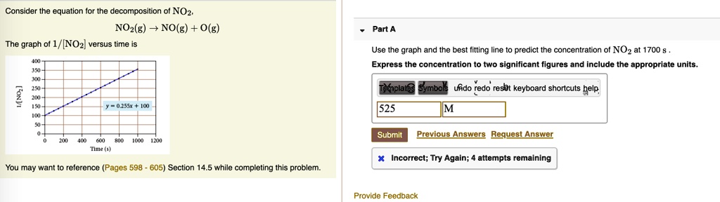 SOLVED:Consider the equation Ior the decomposilion ol NOz; NOz(g) NO(g ...