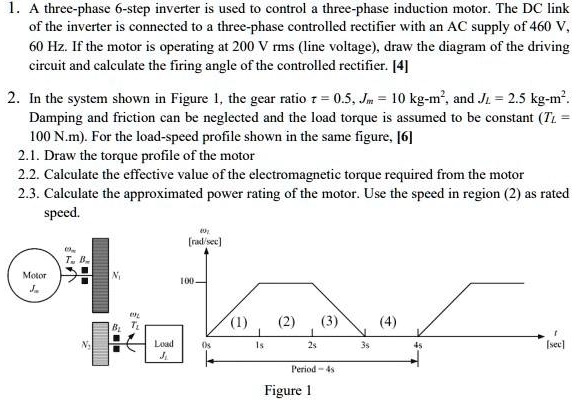 SOLVED: A three-phase 6-step inverter is used to control a three-phase ...