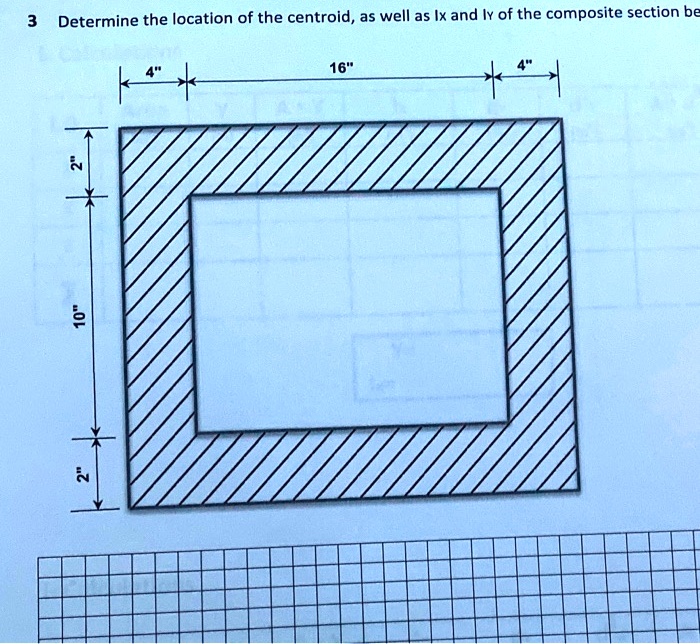 SOLVED: Determine the location of the centroid, as well as Ix and Iy of ...