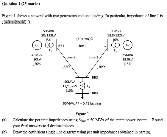 SOLVED: Texts: Calculate the per unit impedances of the entire power ... SOLVED: Texts: Calculate the per unit impedances of the entire power ...