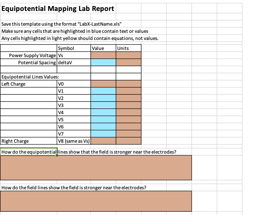 [GET ANSWER] equipotential mapping lab report save this template using ...