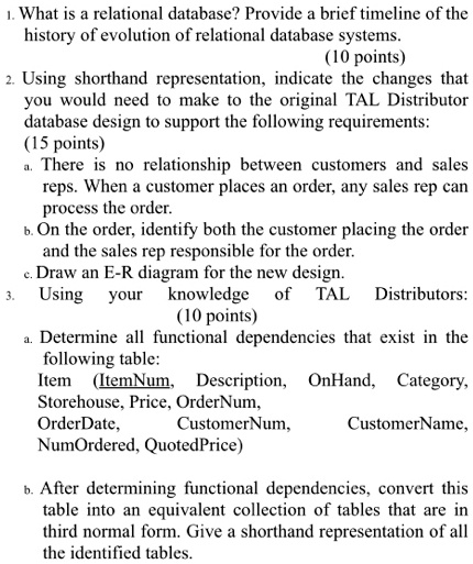 SOLVED: What is relational database? Provide brief timeline of the history of evolution of ...