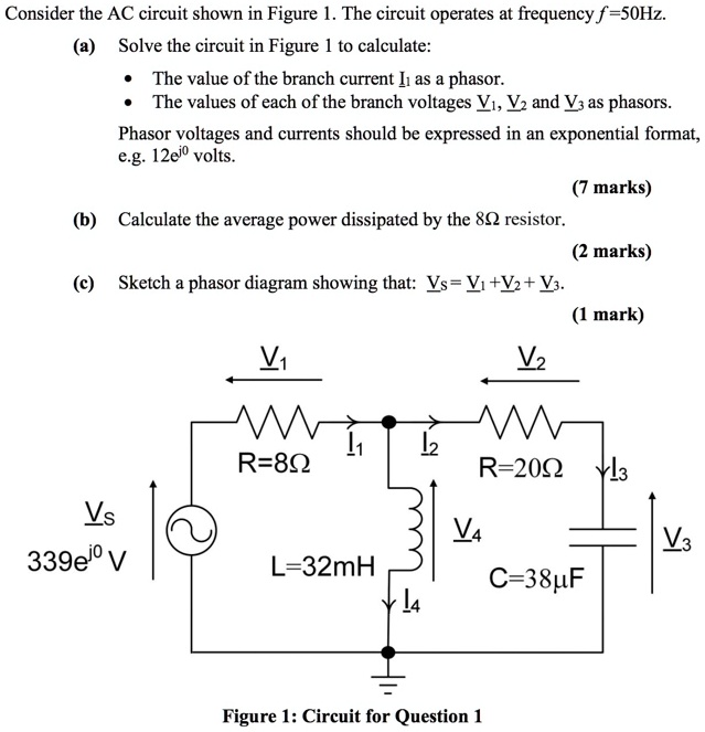 SOLVED: If cannot do all questions at once, please do (a) Consider the AC circuit shown in ...