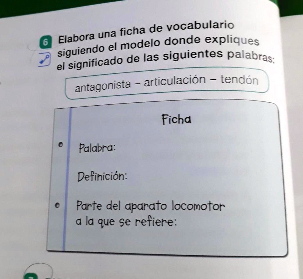 SOLVED: Porfa vor ayudarrrr 19 PUNTOOOS una ficha de vocabulario ... SOLVED: Porfa vor ayudarrrr 19 PUNTOOOS una ficha de vocabulario ...