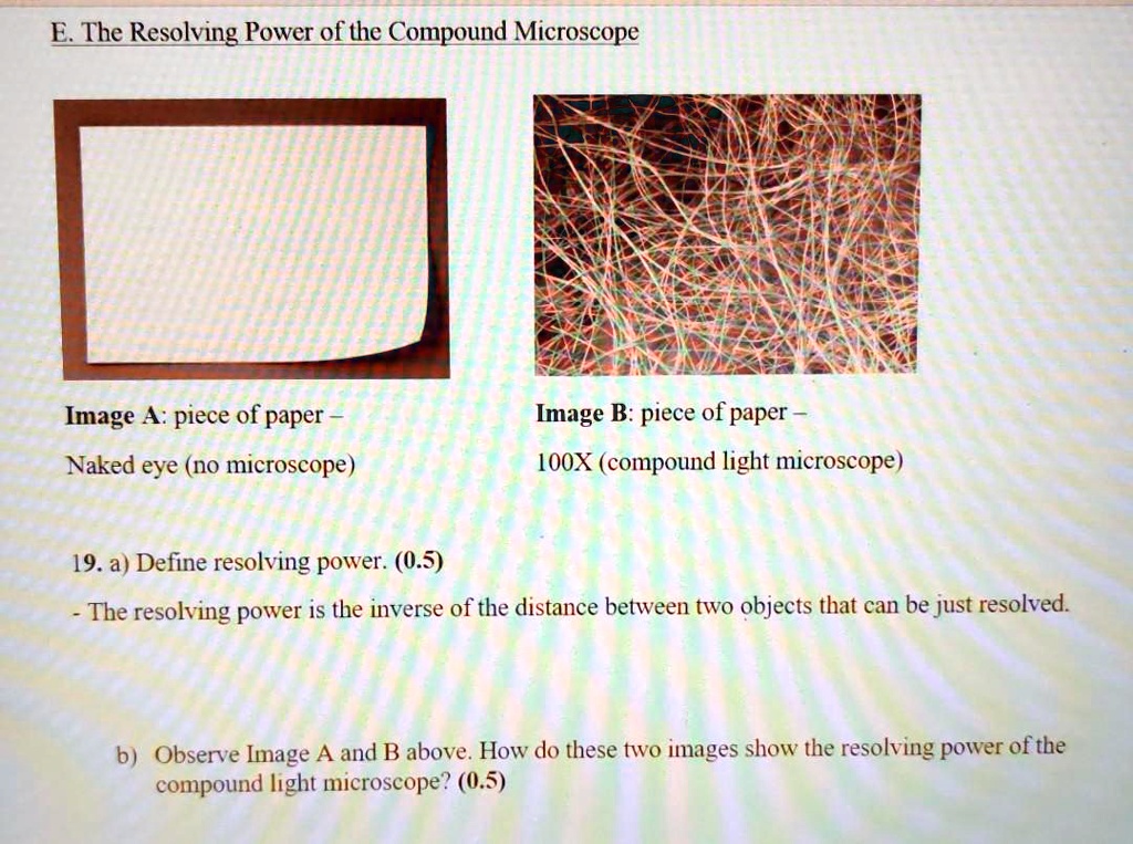 ethe resolving powerof the compound microscope image a piece of paper ...