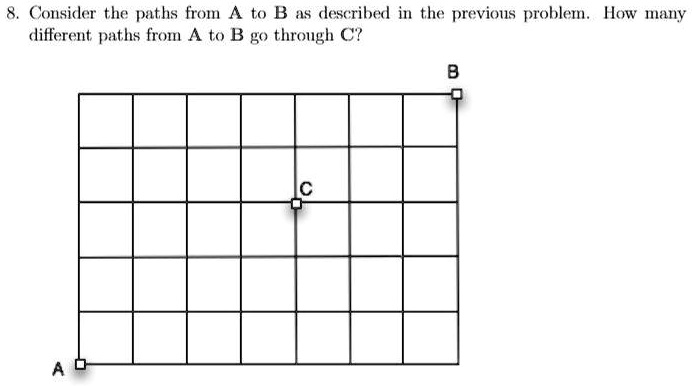 consicler the paths from b as lescribee different paths from a to b go through c the previons ...